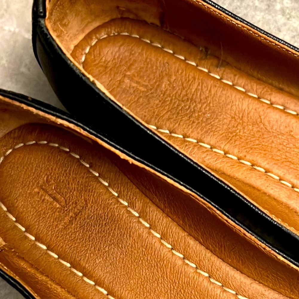 Frye Carson Leather Ballerina Flats Leather Shoes - Gem